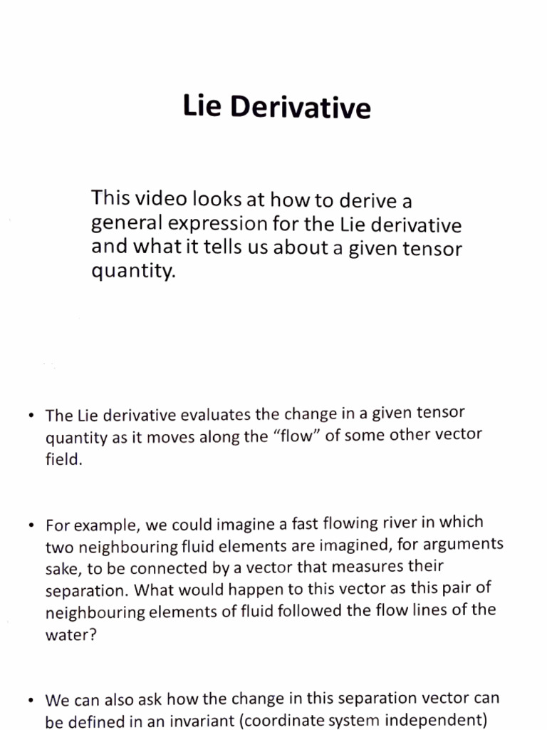 Lie Derivative | PDF