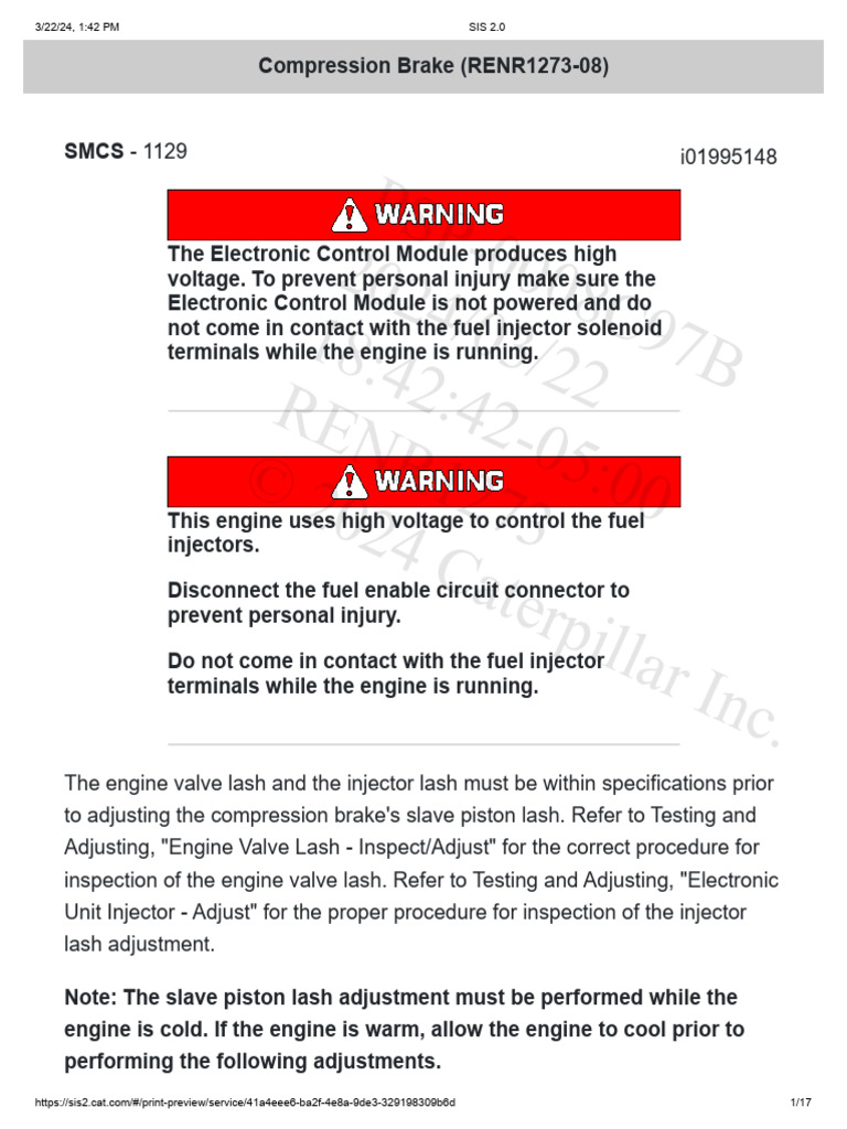 5EK Adjust Jake Brake | PDF