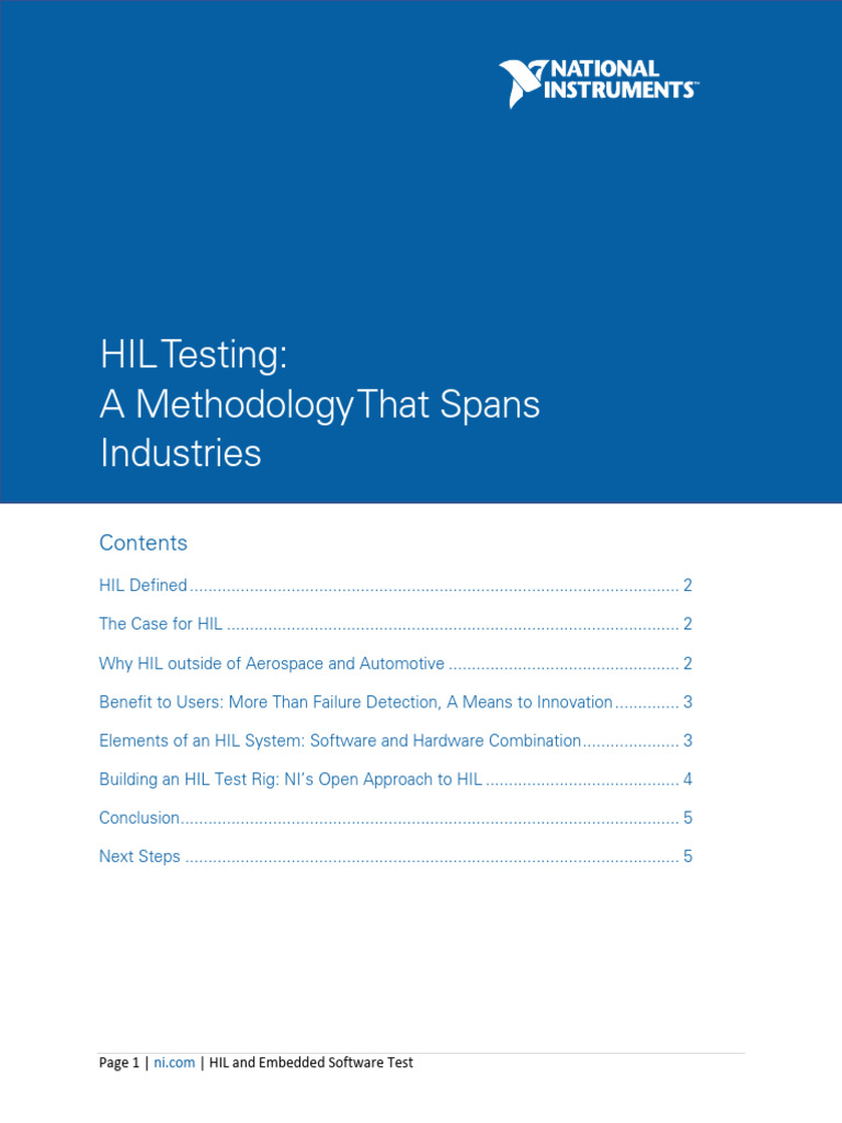 HIL Testing: A Methodology That Spans Industries: Page 1 - HIL and ...