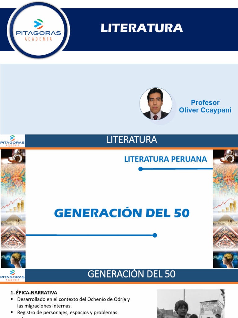 SI-LI-T21-GENERACIÓN DEL 50 (Narrativa y Lírica) | PDF