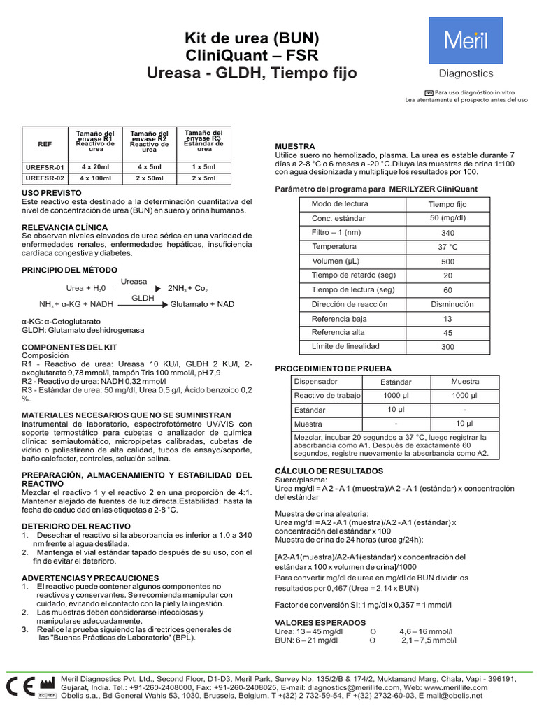Urea (BUN) Kit - ... | PDF
