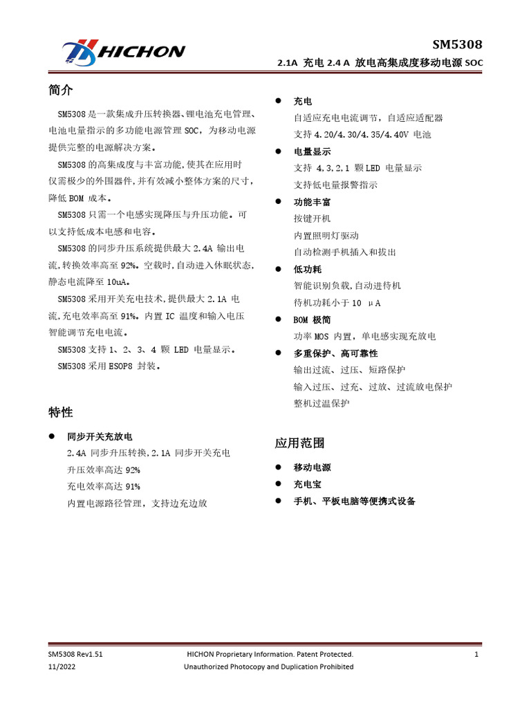 Datasheet SM5308 | PDF