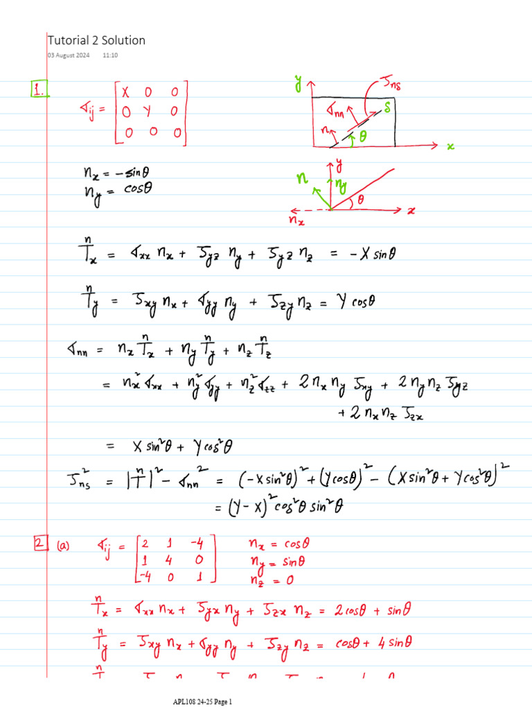 Tutorial 2 Solution | PDF