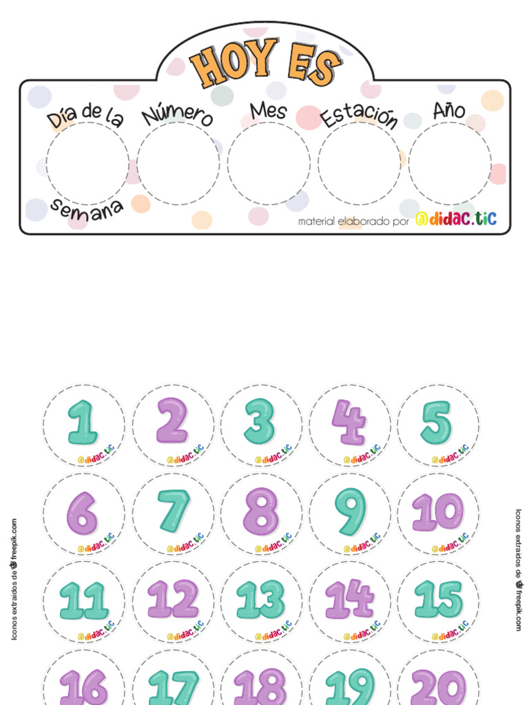 Calendario Orientación Temporal | PDF