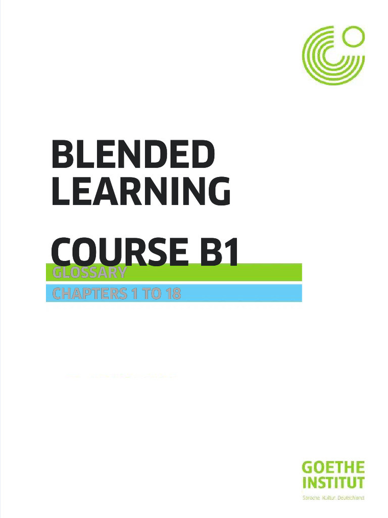 Blended learning course b1 glossary chapters-1-to-18_En | PDF