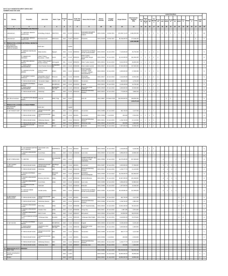 ALKES DAK 2023 Input Aspak | PDF