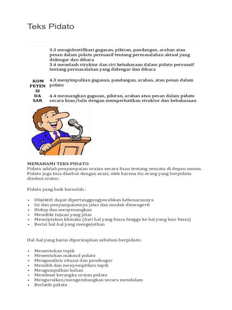 Teks Pidato Persuasif Bahan Ajar | PDF