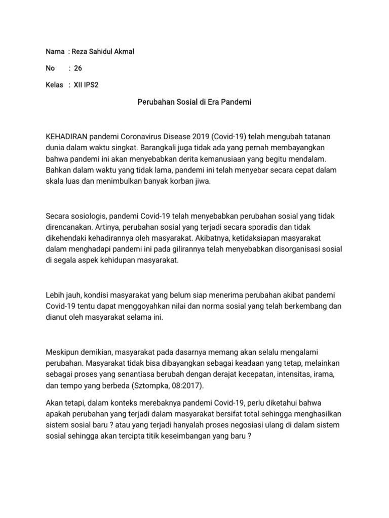 Tugas 2 Reza Sahidul Akmal 26 XII IPS2 | PDF