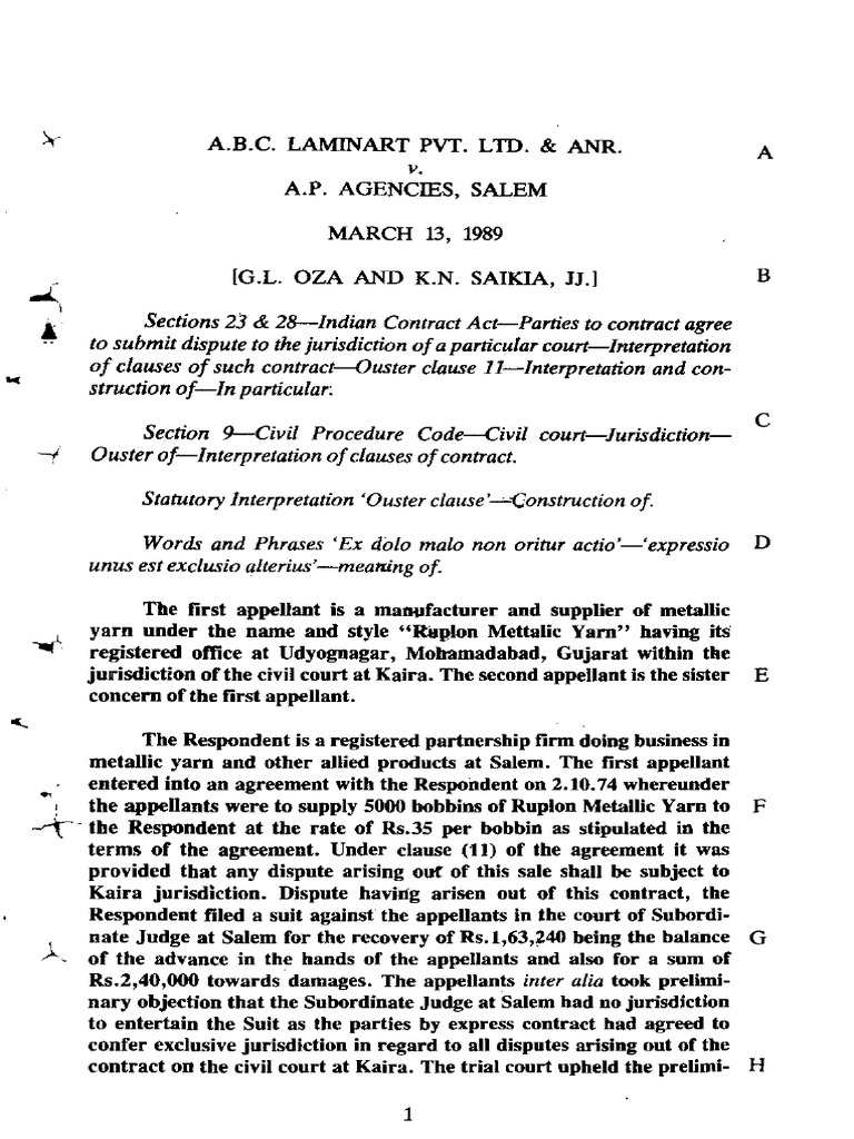 Abc Laminart Case Law | PDF