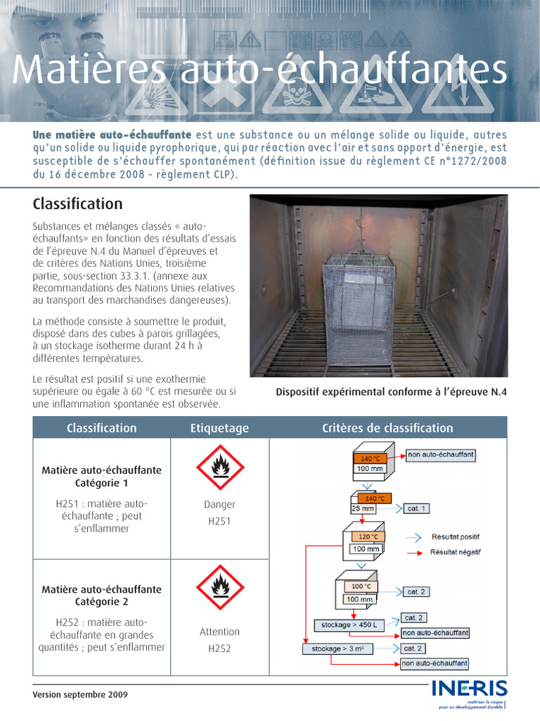 11 CLP - Mat - Auto - Echauf - INERIS | PDF