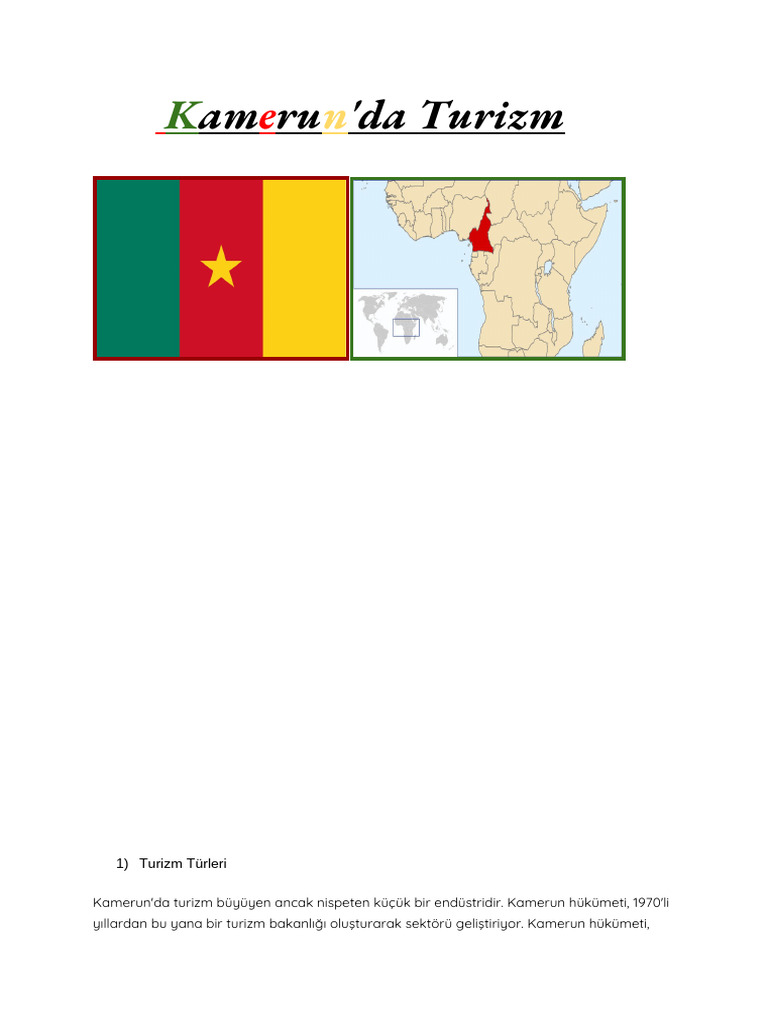 Tourism in Cameroon | PDF