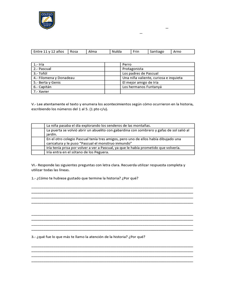 Actividades de Lenguaje 6° Básico | PDF | Estudios de idiomas ...