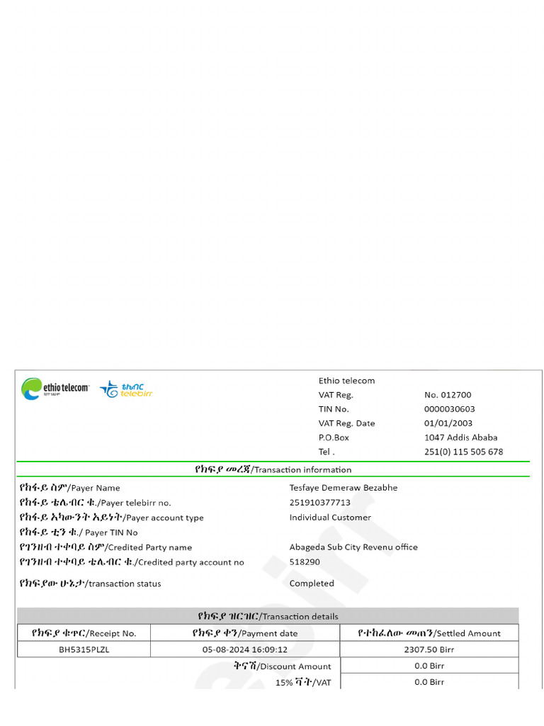 Telebirr - Oromia Tax Collection1 | PDF