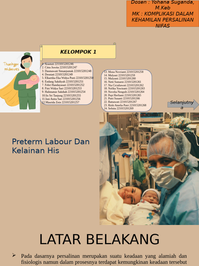 Preterm Labour Dan Kelainan His Bunda | PDF
