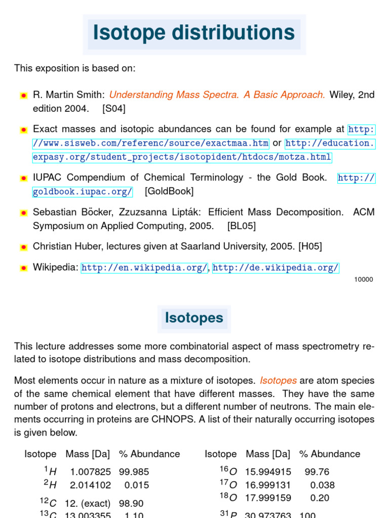 Isotope Distribution | PDF