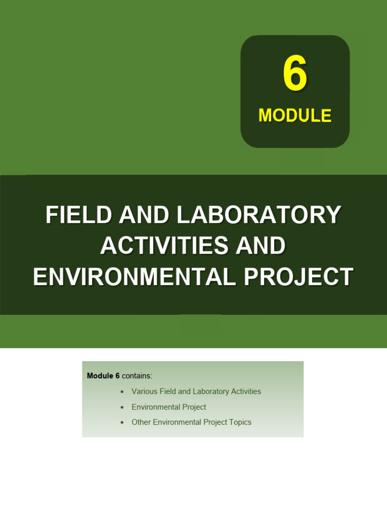 Module 6 Field Activities and Environmental Project | PDF