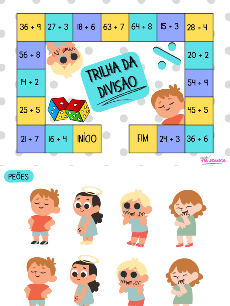 Jogo Matematica Trilha Divisão Tia Jessica - 240502 - 222101 | PDF