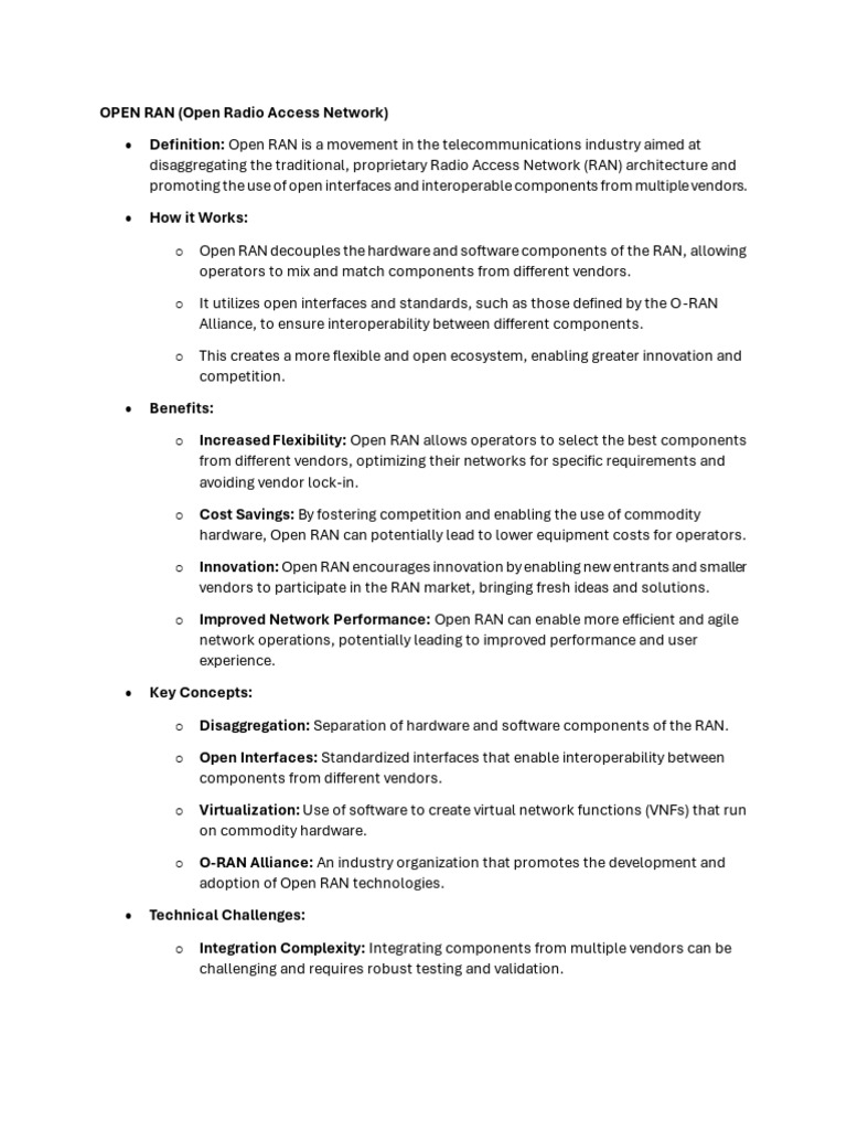 OPEN RAN-Notes | PDF