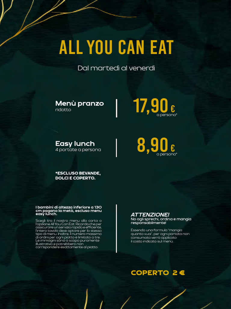 Menu Yuzu Pranzo | PDF