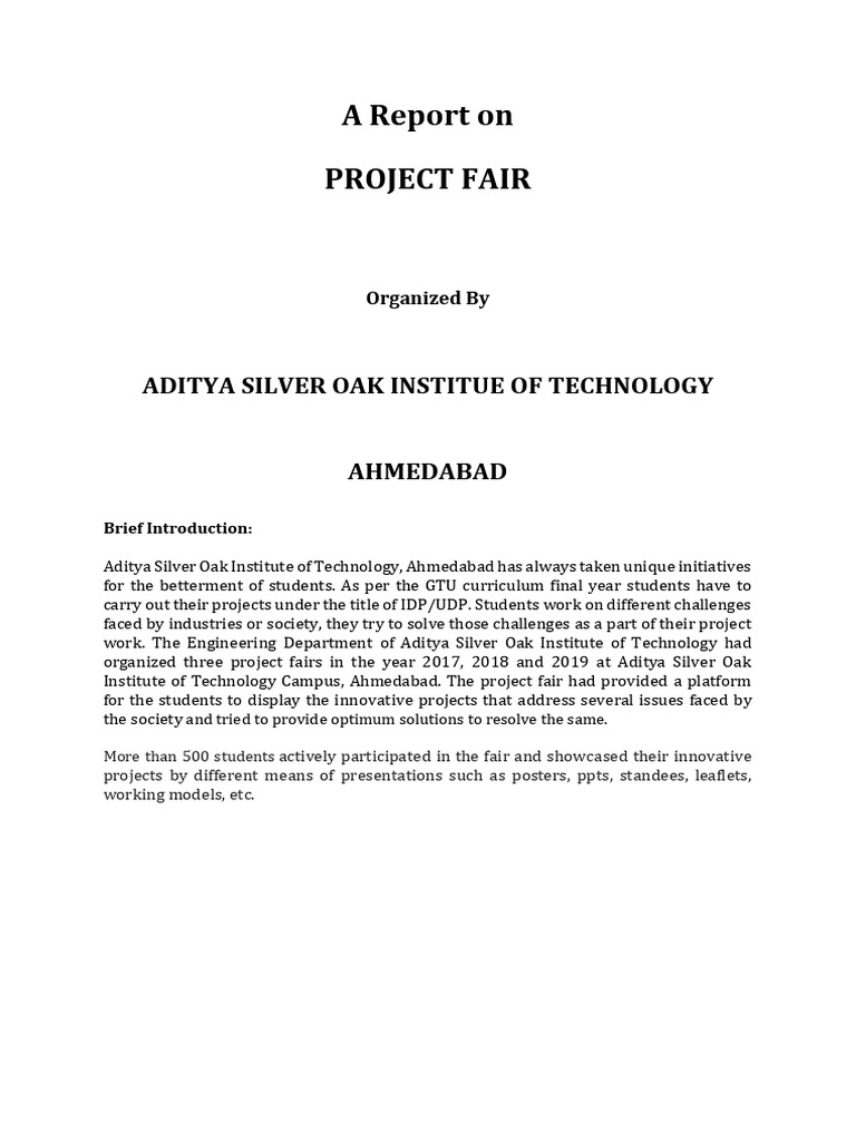 Project Fair Report | PDF