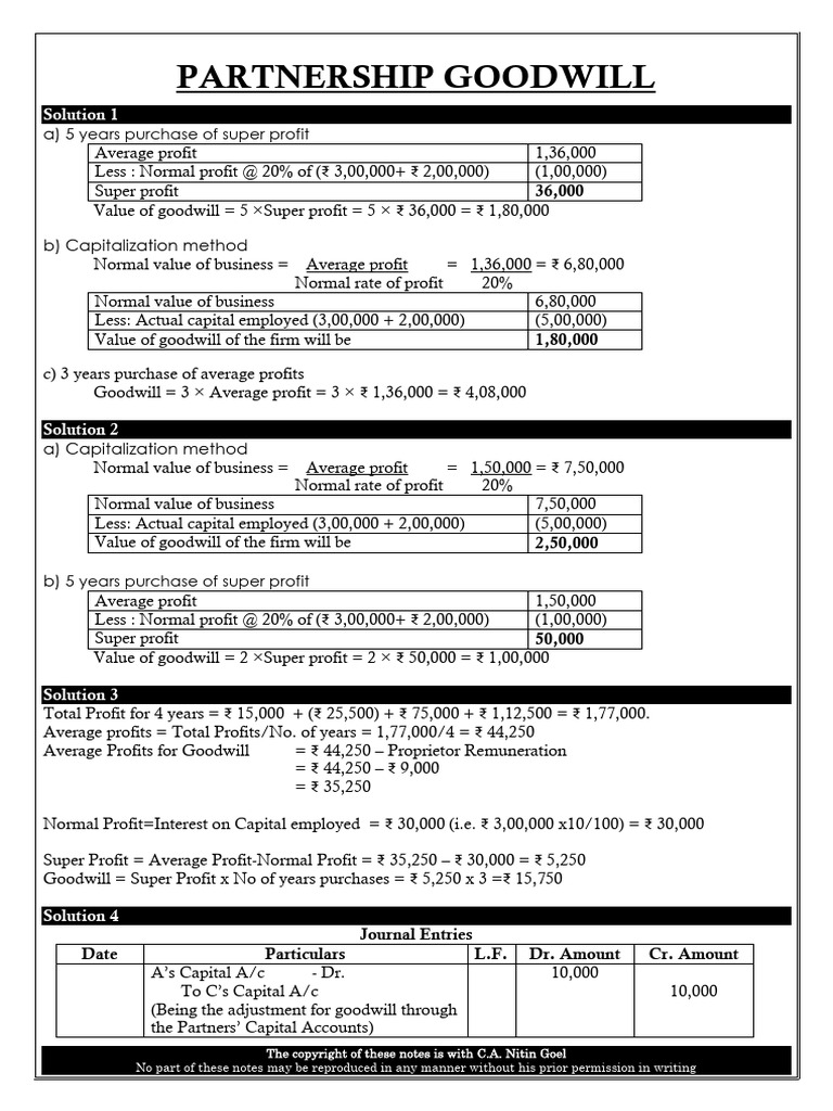 10B Partnership Goodwill | PDF