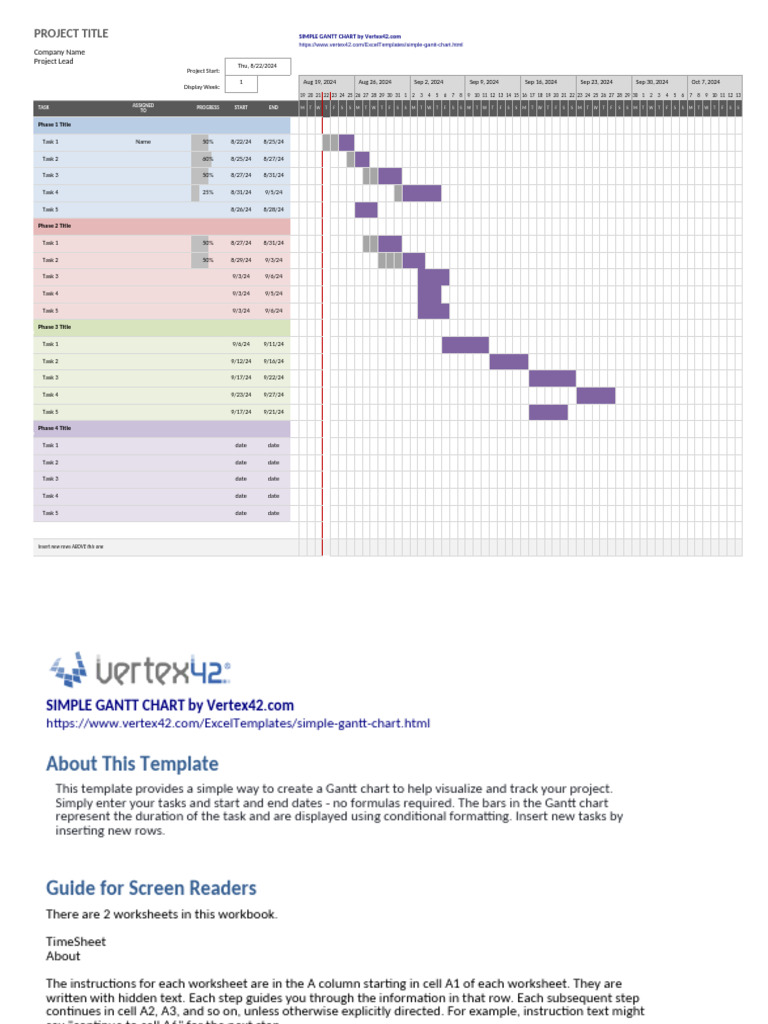 Simple Gantt Chart1 | PDF