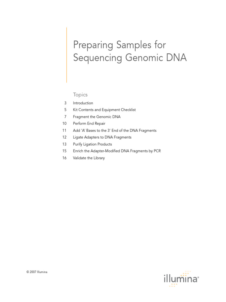 Genomic Dna Sample Prep | PDF