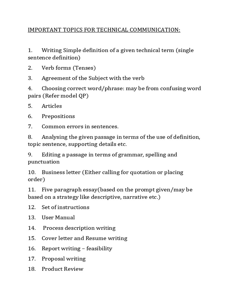 Important Topics 2 | PDF