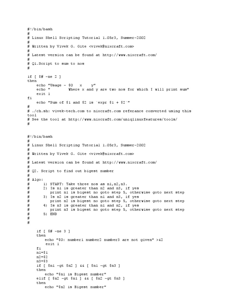 Shell Scripts Command Line Interface Computer File