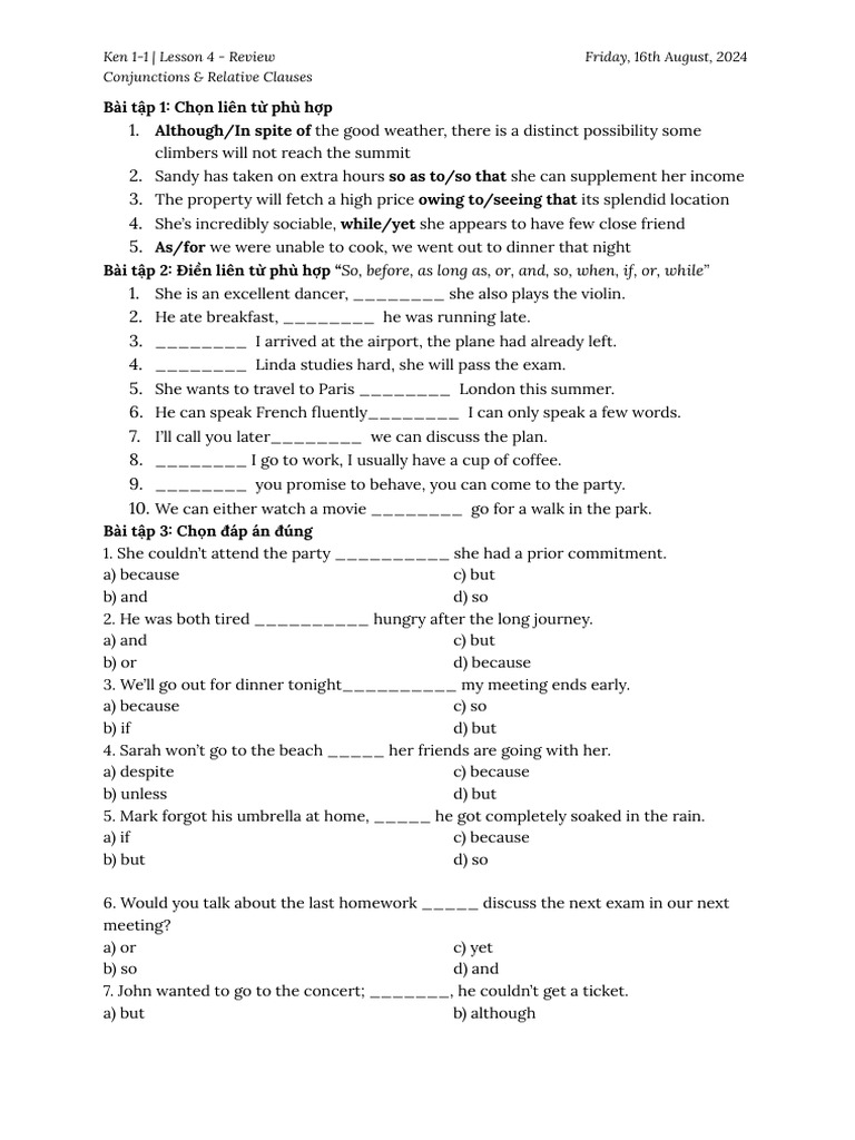 Lesson 4 - Review | PDF
