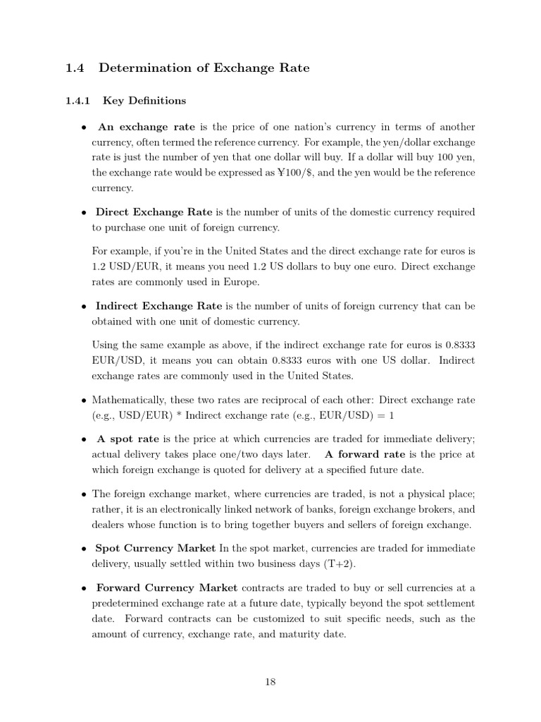 Determination of Exchange Rate | PDF | Exchange Rate | Finance & Money ...