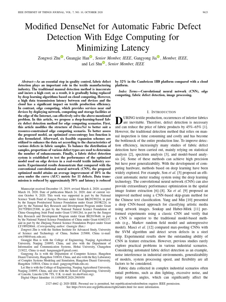 Modified DenseNet For Automatic Fabric Defect Detection With Edge ... Modified DenseNet For Automatic Fabric Defect Detection With Edge ...