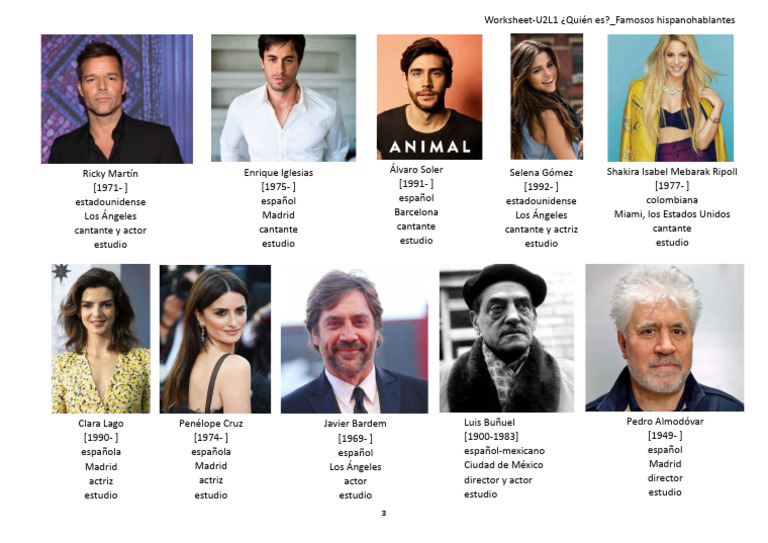 Artistas Hispanohablantes | PDF