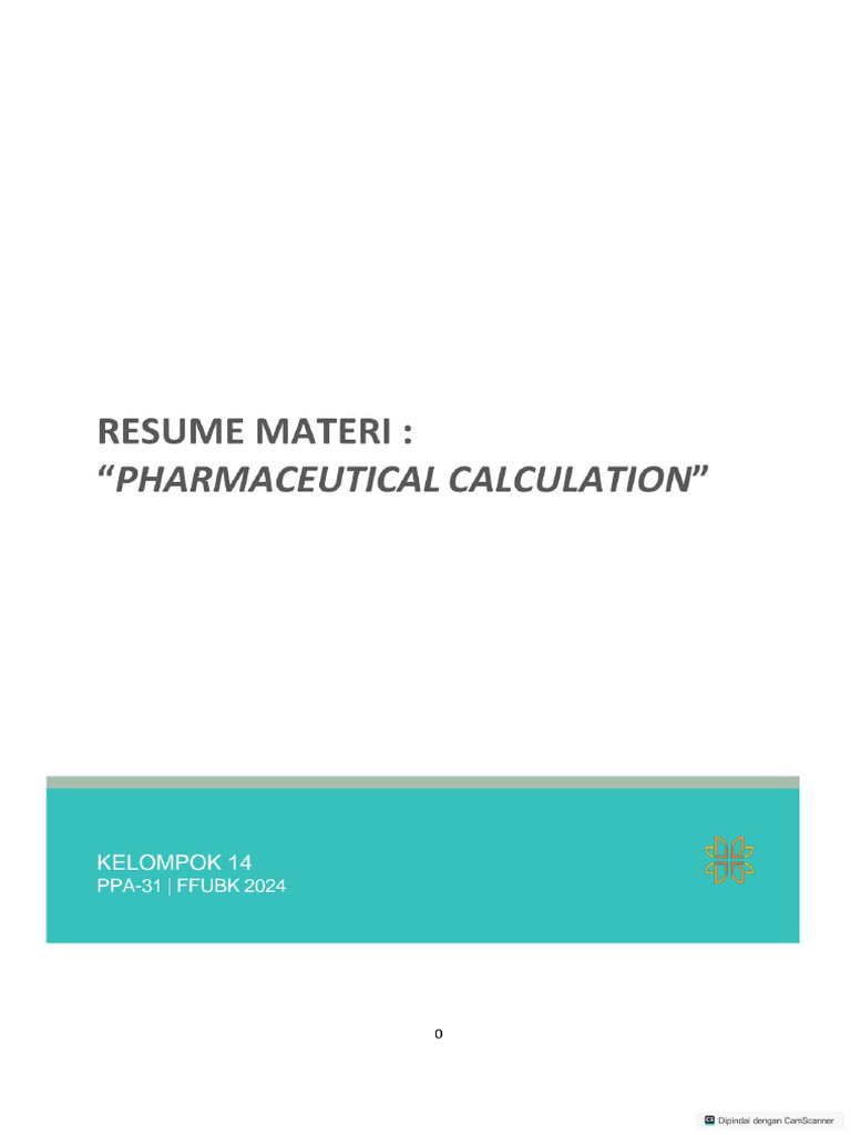 Kelompok 14 - Pharmaceutical Calculation | PDF
