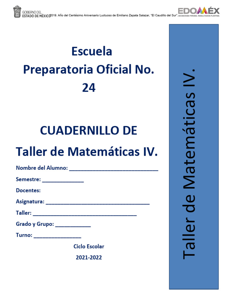Cuadernillo TALLER MATE IV Completo 2 | PDF