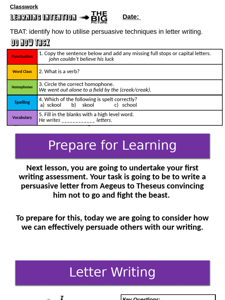 Lesson 2 - Persuasive Letter Skills | PDF