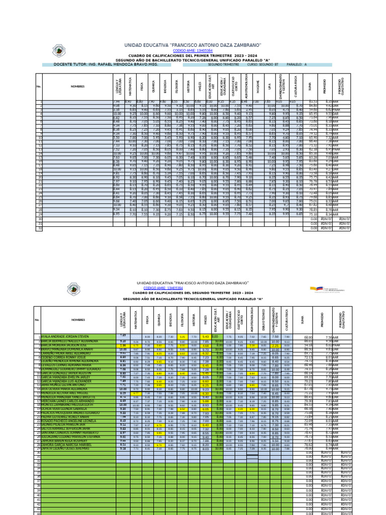 Libretas Francisco Daza 2023 | PDF