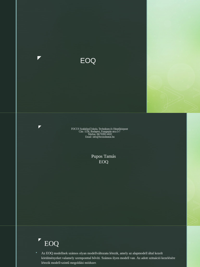 EOQ | PDF
