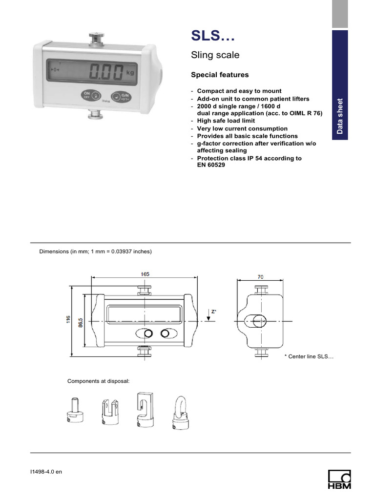 Sling Scale: Special Features | PDF