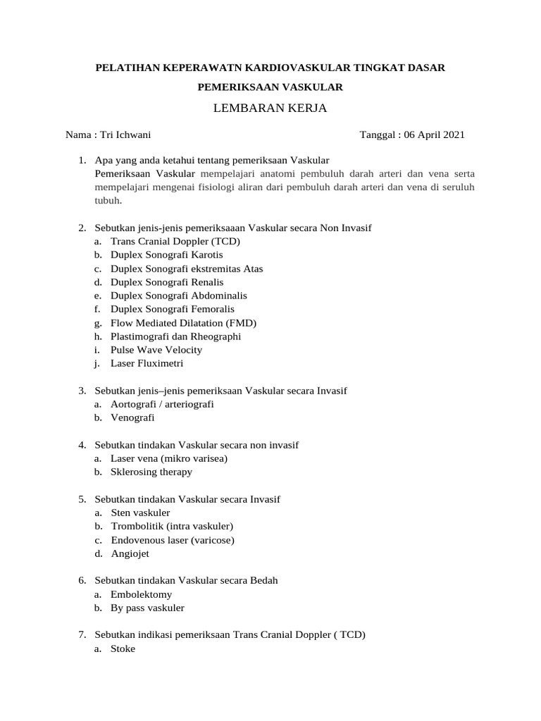 Tri Ichwani - 8. Pemeriksaan Vaskular | PDF