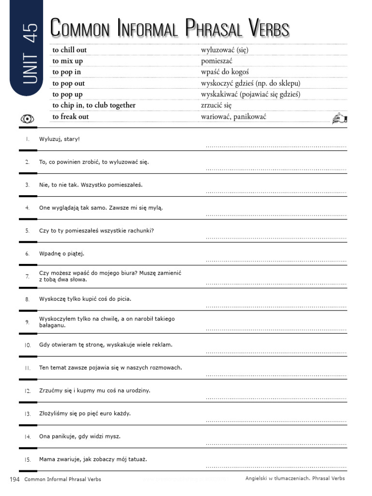 45 Common Informal Phrasal Verbs | PDF