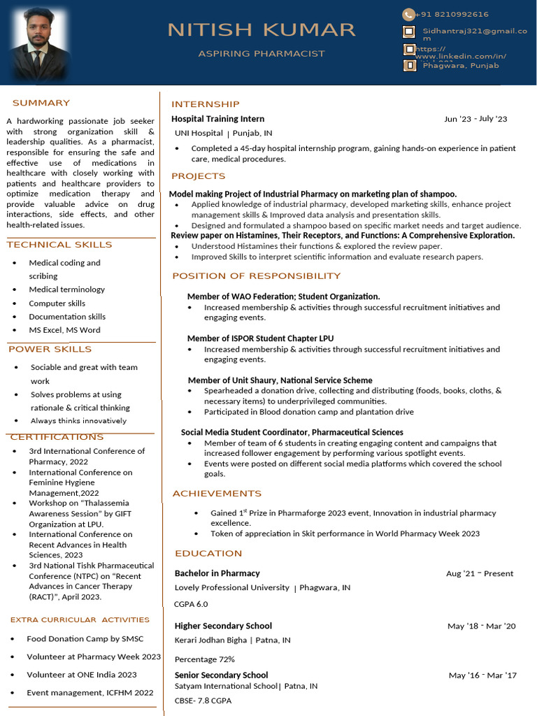 Nitish CV | PDF