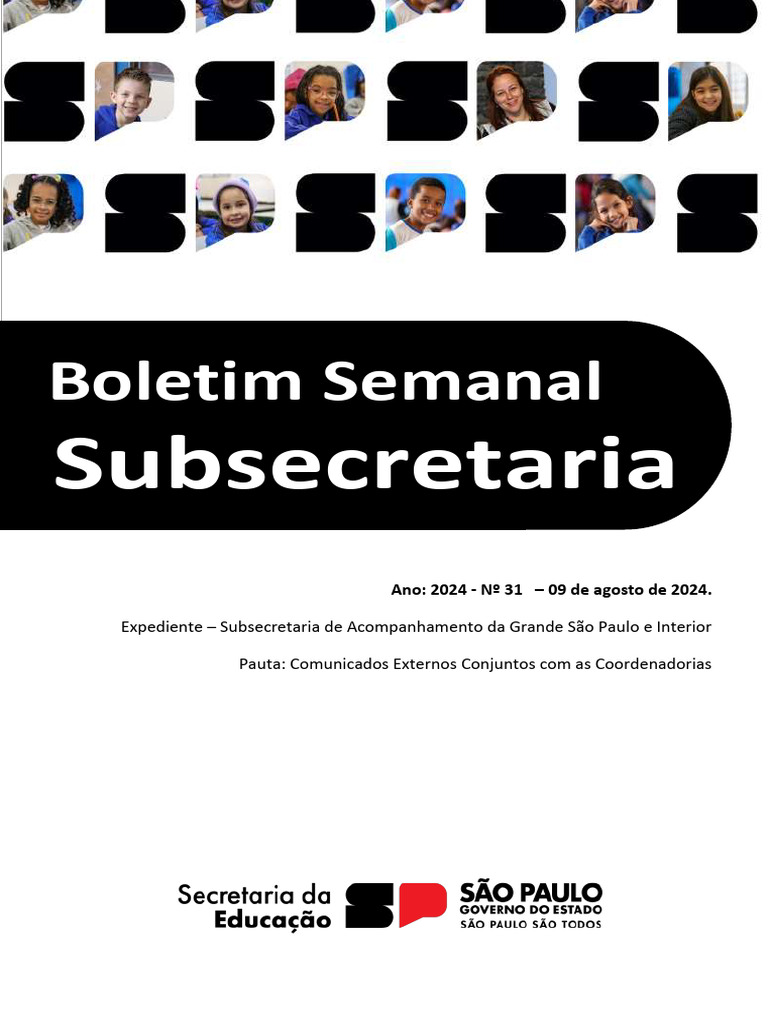 Boletim Semanal Subsecretaria - Ano 2024 - #30 - de 09 de Agosto de 2024 | PDF