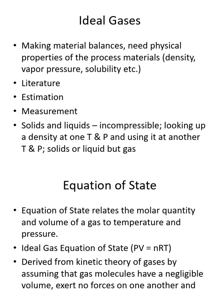 Ideal Gas Behaviour | PDF