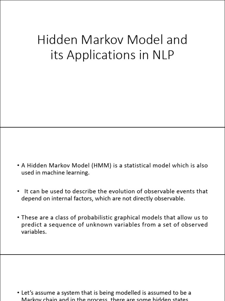 Hidden Markov Model and Its Applications in NLP-1 | PDF