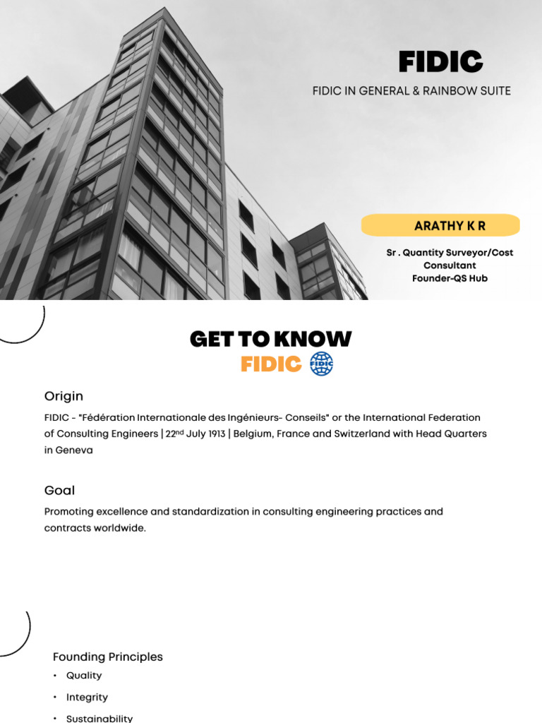 FIDIC - FIDIC in General and Rainbow Suite | PDF | Civil Engineering | Business