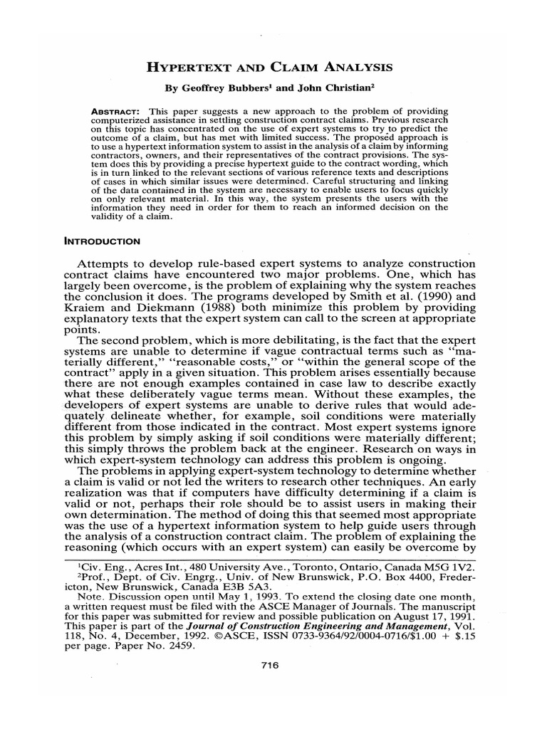 By Geoffrey Bubbers and John Christian: ABSTRACT: This Paper Suggests A New Approach To The ...