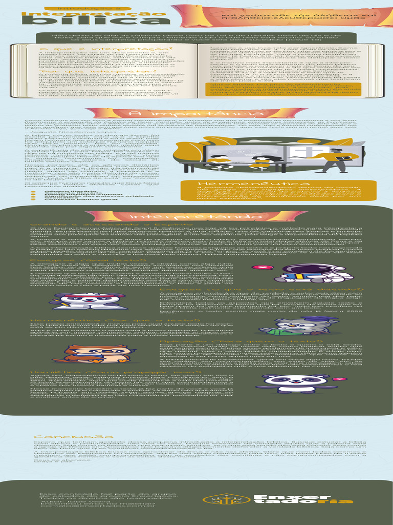 Infográfico - Introdução A Interpretação Bíblica (Vweb) | PDF