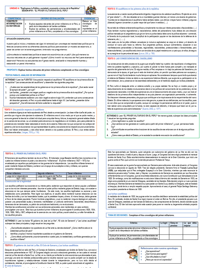 4 (1) CCSS 4° Ficha de Estudiante | PDF