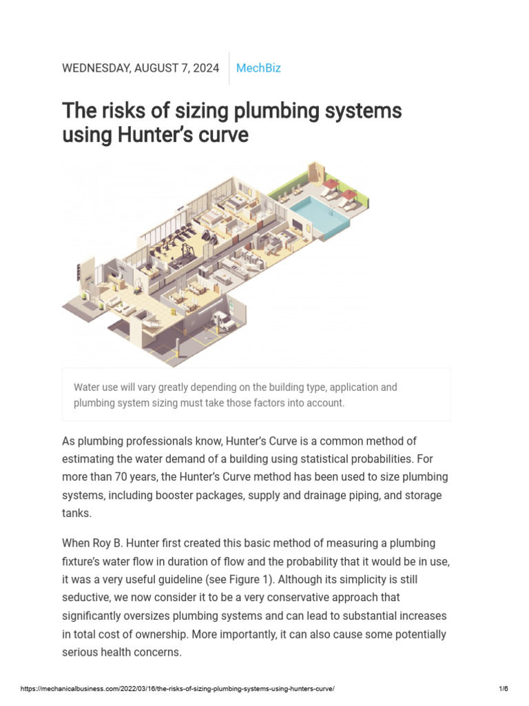 The Risks of Sizing Plumbing Systems Using Hunter's Curve - Mechanical ...